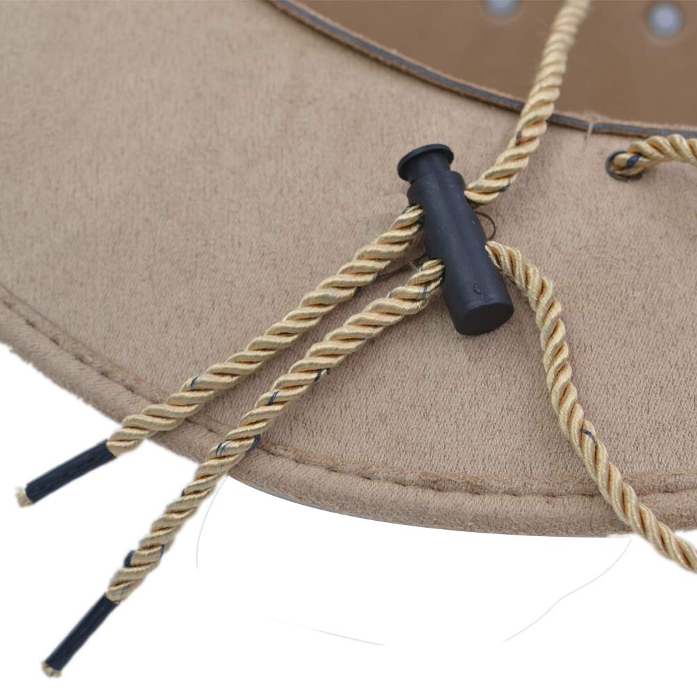 Yosang Adult Western Suede Hat Cowboy Outdoorsman Hat Travelling Summer Cap Brown