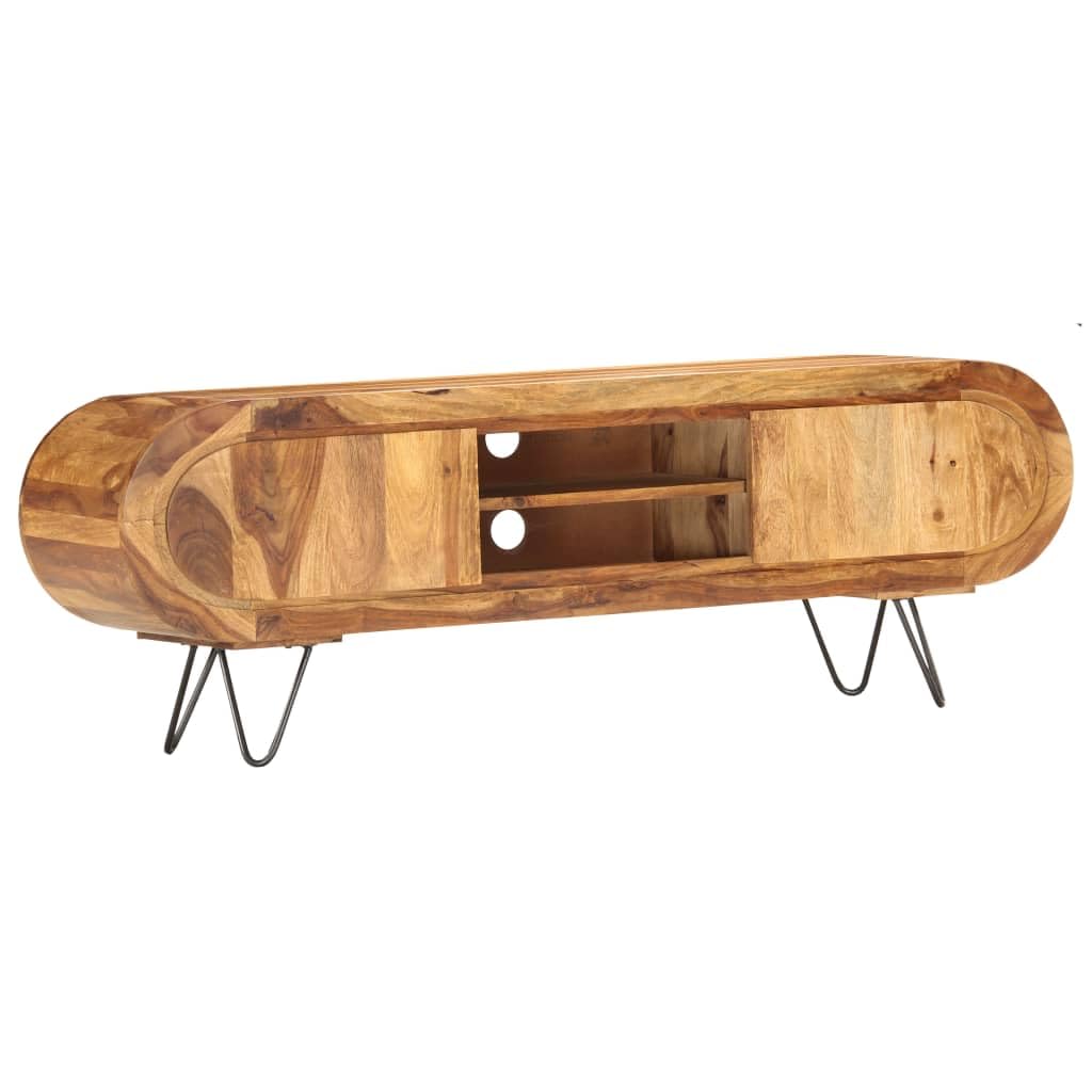 THYUOVAI TV Cabinet,Sideboard Lowboard Media Console Cabinet HiFi Cabinet Tv Table Suitable for Living Room,Bedroom,Closet,Hallway,Foyer,Office 55.1"x11.8"x17.7" Solid Sheesham Wood