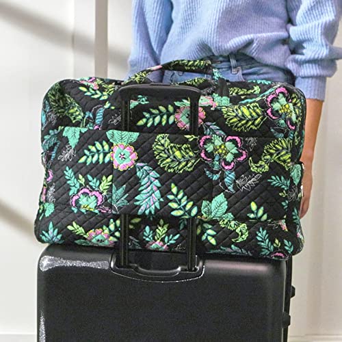 Vera Bradley Cotton Grand Weekender Travel Bag, Fresh-Cut Floral Green