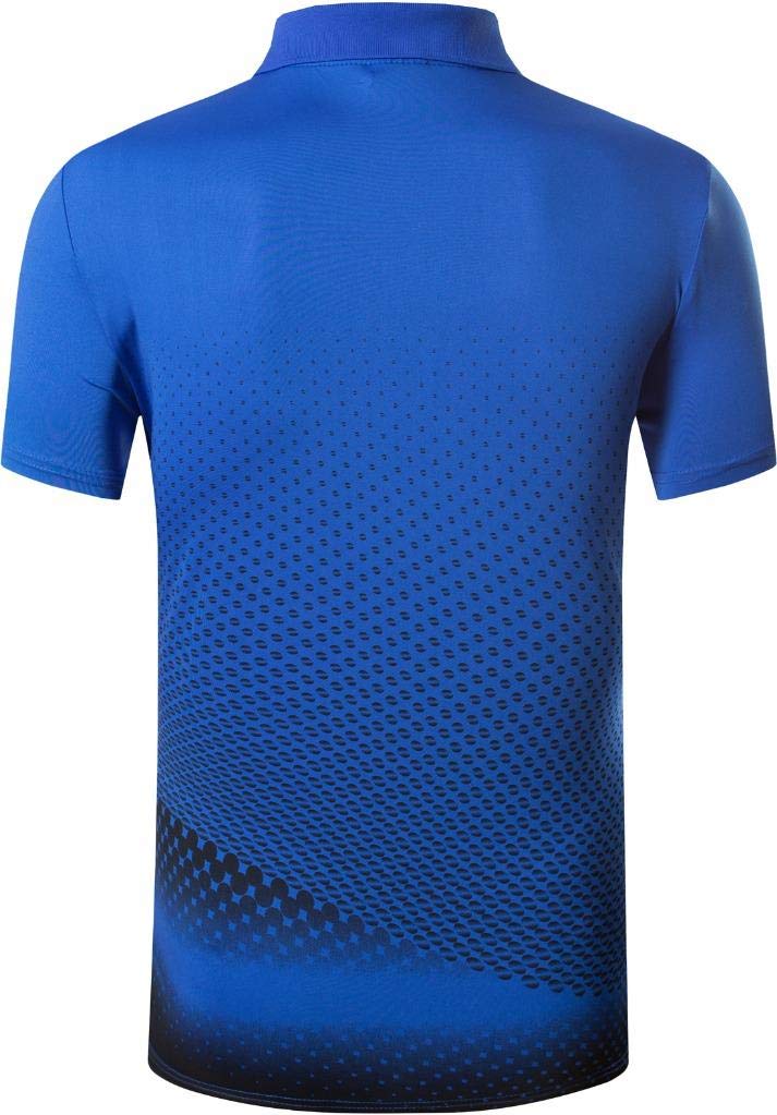 Sportides Men's Short Sleeve Sport Polo T-Shirts LSL195 Blue XXL