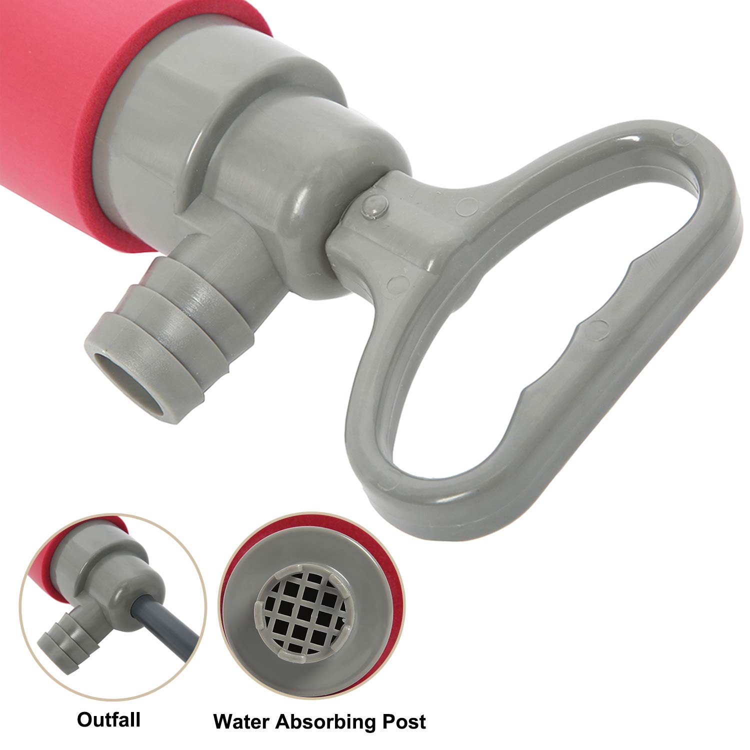 YaeGarden Kayak Bilge Pump Hand Pump Floating Manual Bilge Water Pump Kayak Canoe Accessories for Kayak Rescue