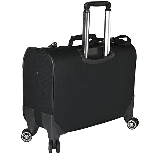 Traveler's Choice Carry-On Softside 8-Wheeled Spinner Garment Bag Luggage, Black, 21-Inch