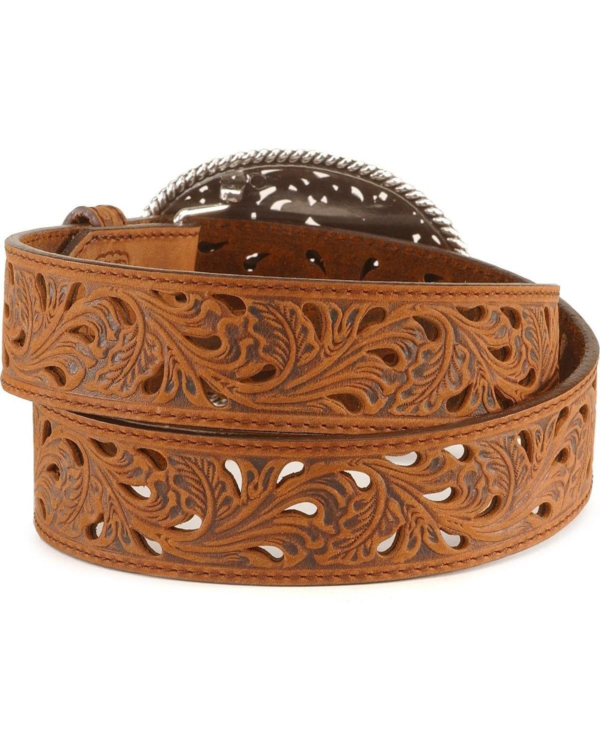Tony Lama Women's Filigree Trophy, Bark, 36