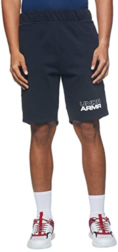 Under Armour Baseline Fleece Basketball Short, Black (001)/White, Large