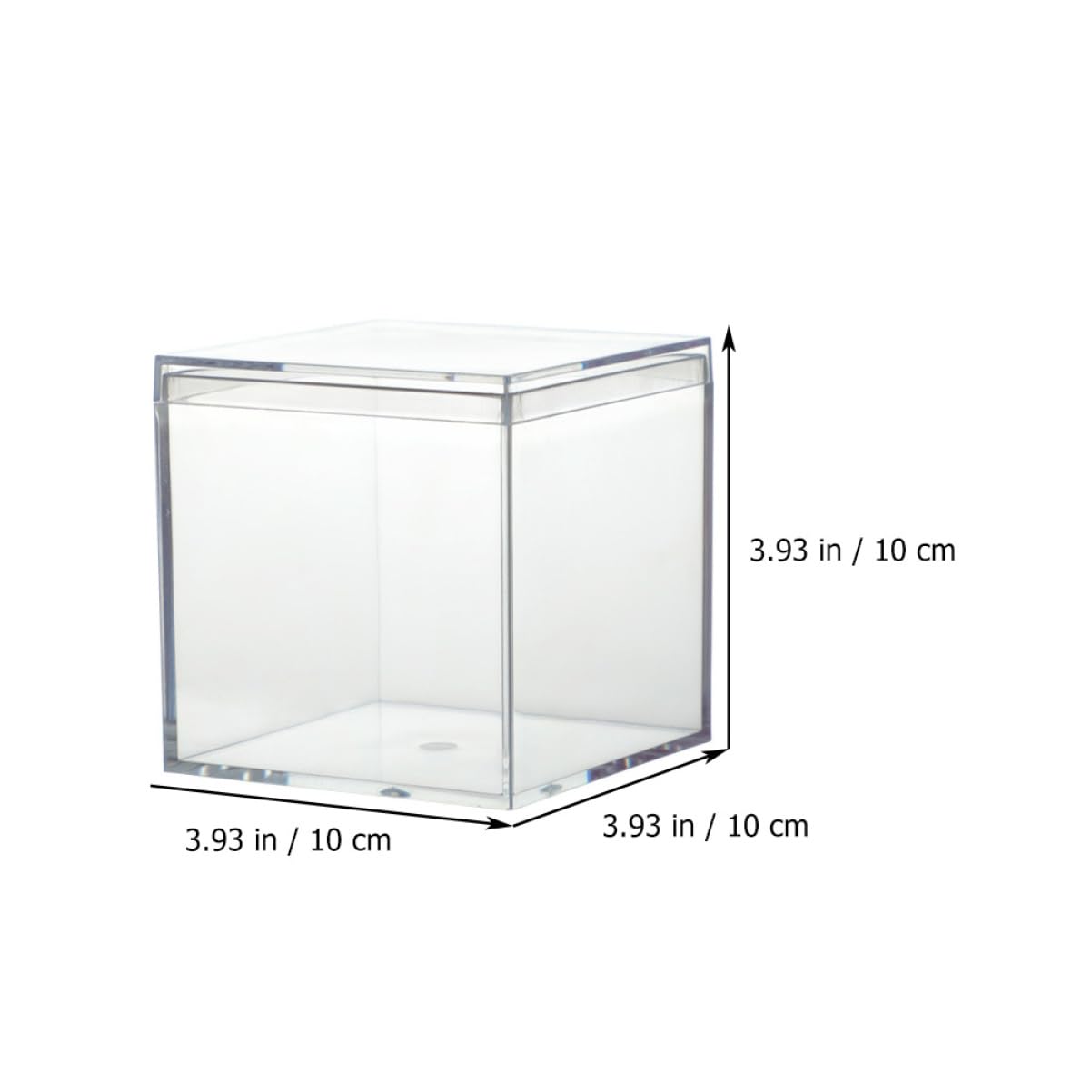 SOLUSTRE 4pcs Boxes Square Storage Box Baby Shower Favors Chocolate Cake Display Dome Square Treat Mini Gift Bags Acrylic Storage Containers Cupcake Containers Bride Biscuit Box Movable