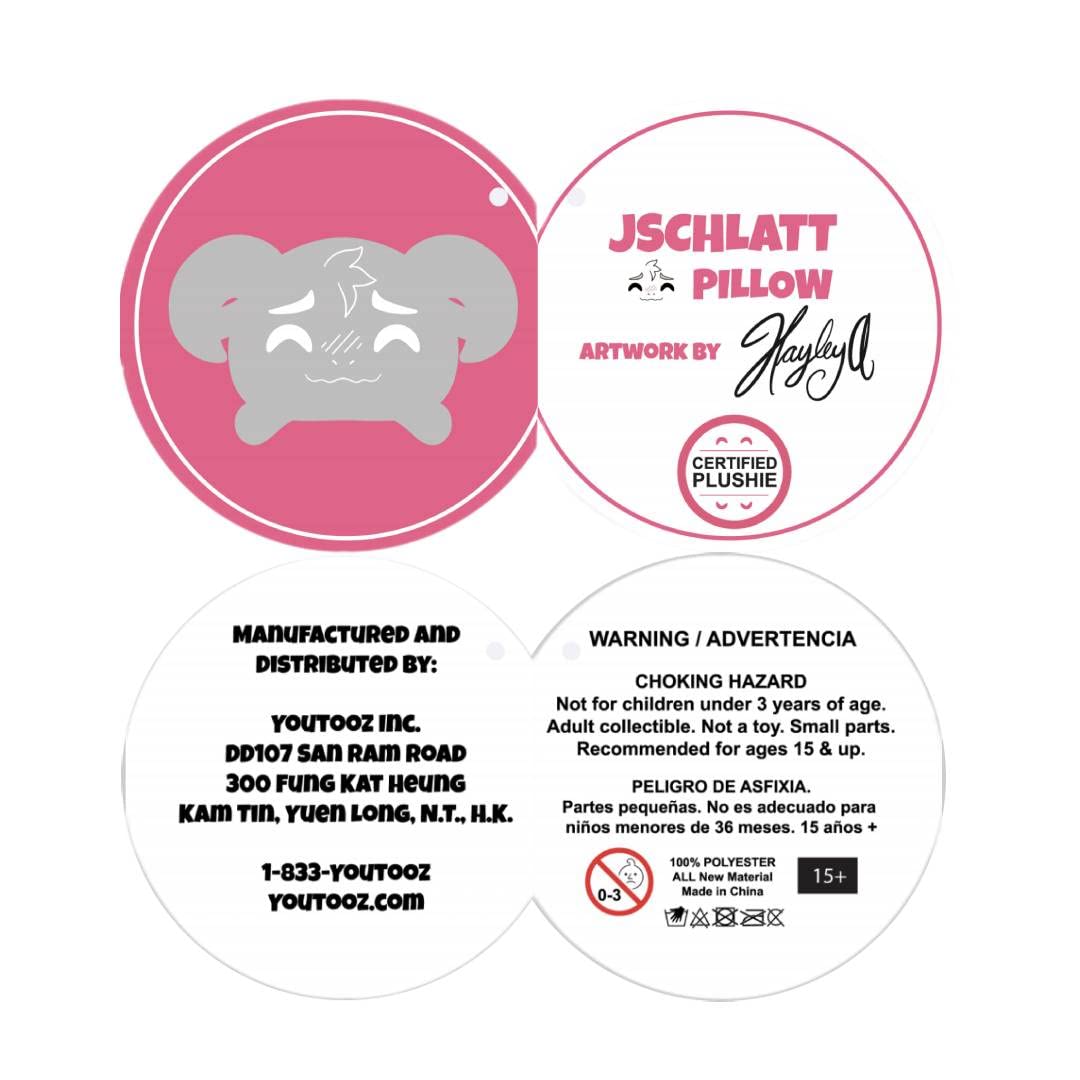Youtooz Jschlatt UwU Pillow Plush 1FT, Collectible Soft Jschlatt Ram Pillow Plushie, by Youtooz Rammie Plush Collection