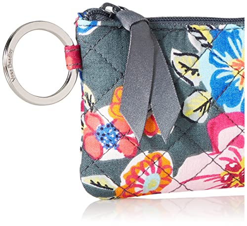 Vera Bradley Women's Cotton Zip ID Case Wallet, Pretty Posies, One Size