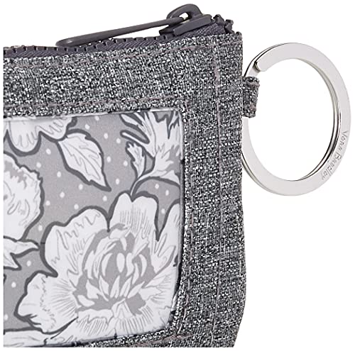 Vera Bradley Women's Recycled Lighten Up Reactive Zip ID Case Wallet, Gray Heather, One Size