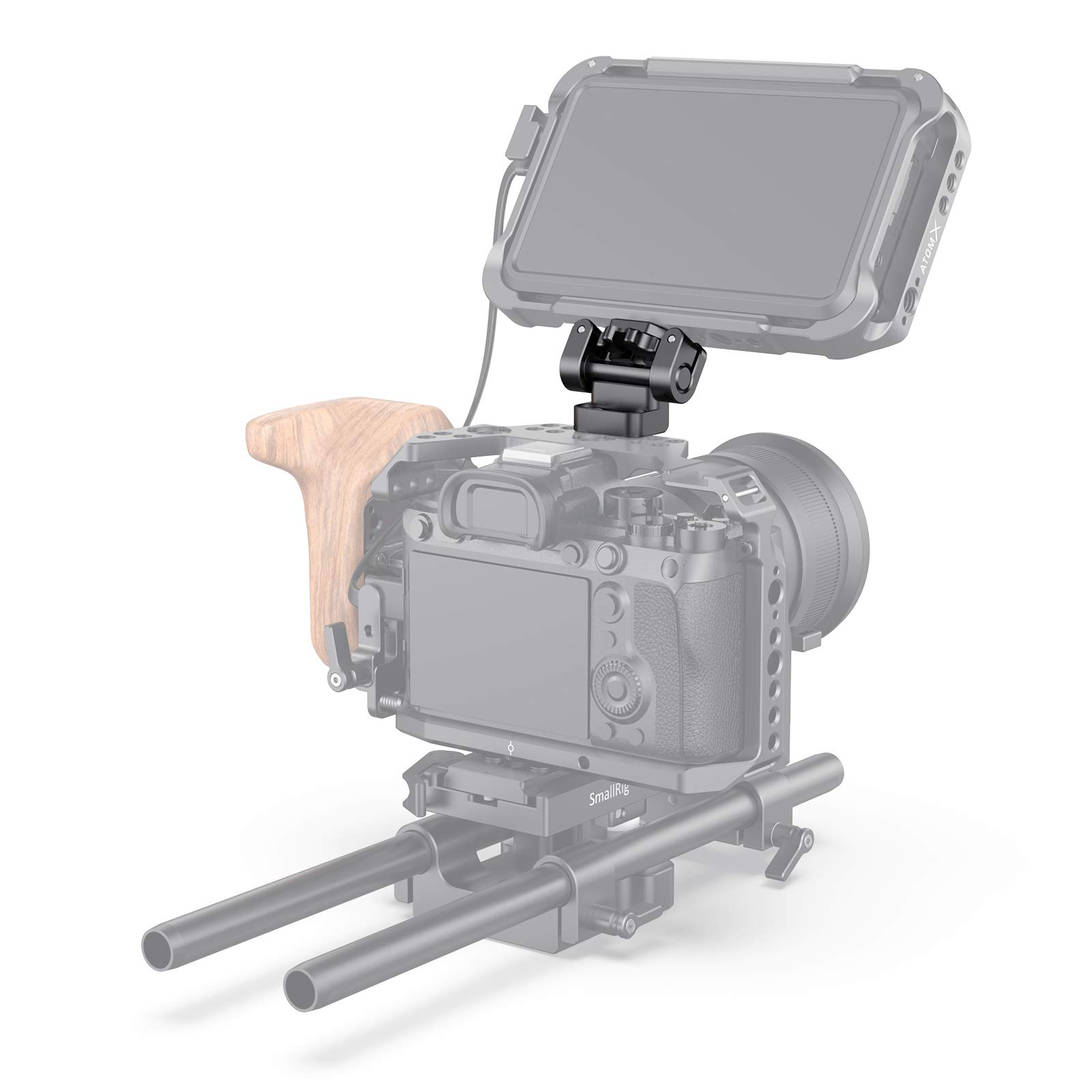 SMALLRIG Monitor Holder Mount for Camera Field Monitors, Friction Up to 180° - 1842