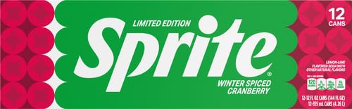Sprite Winter Spiced Cranberry, 12 Fl Oz (Pack Of 12)