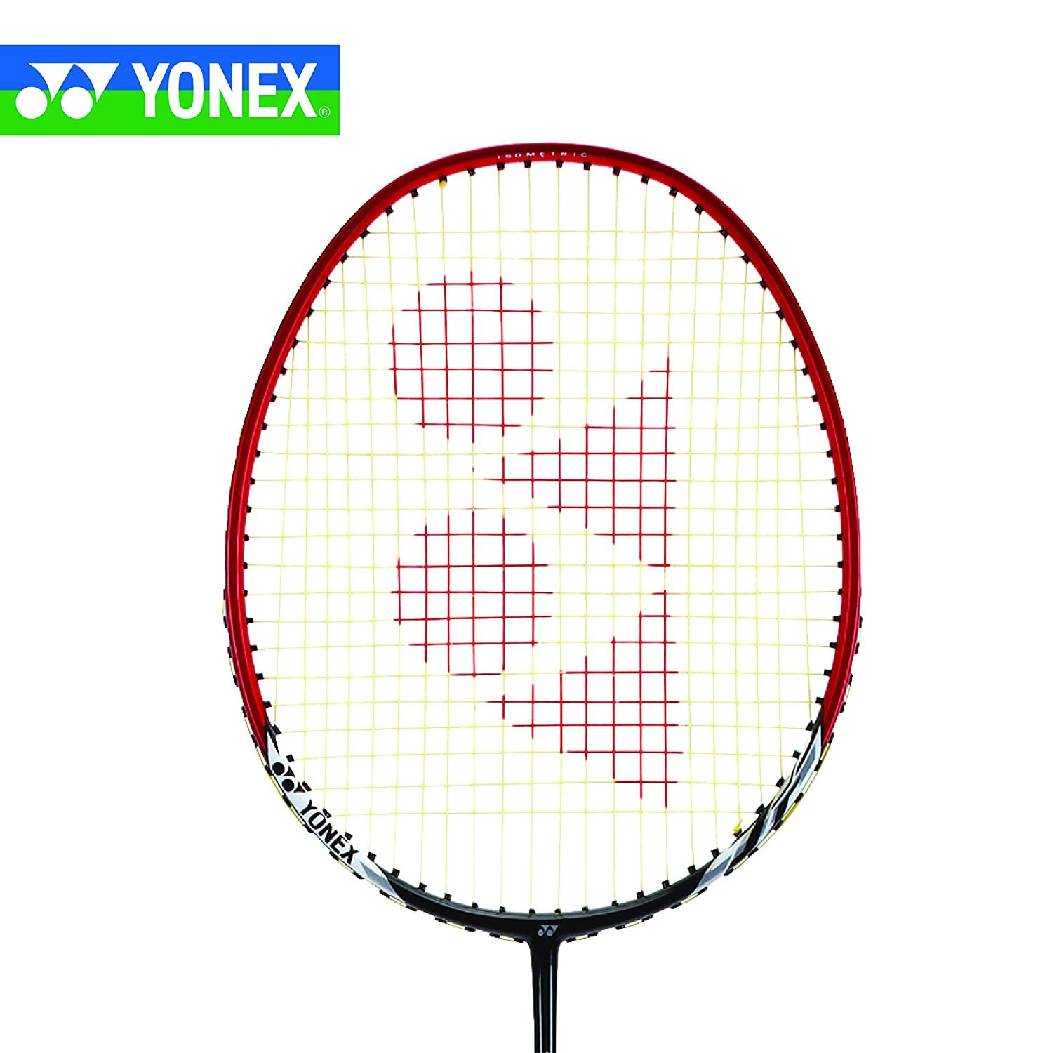 YONEX Badminton Racket Nanoray Series 2018 with Full Cover Professional Graphite Carbon Shaft Light Weight Competition Racquet High Tension Fast Speed Performance (NR6000I - Black/Red, Pack of 1)