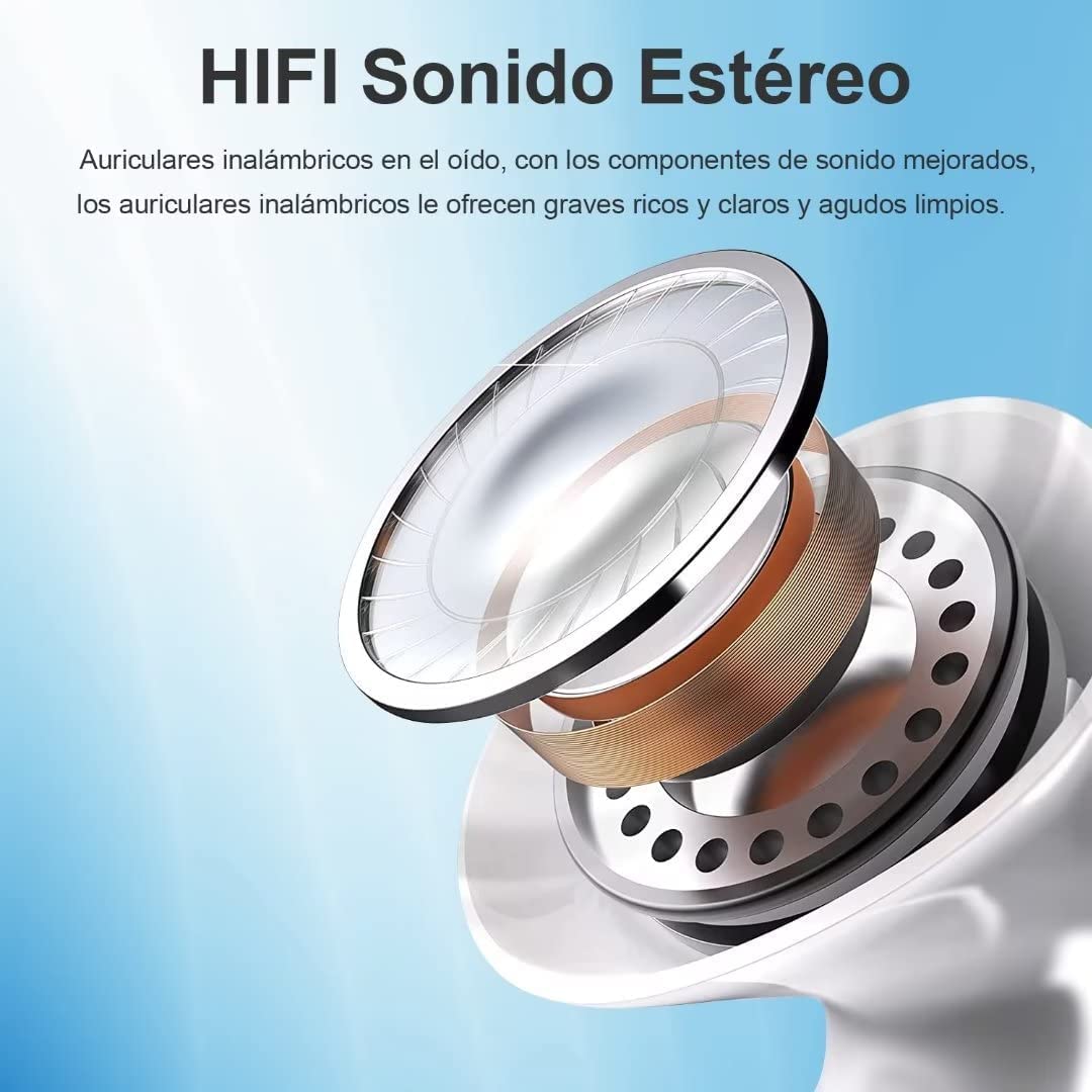 Wireless Earbuds, Bluetooth Ear bud with Touch Control Stereo Sound Bluetooth Headphones with Built-in Mic, 35H Playtime IPX7 Waterproof Earphones with Charging Case for airpod Android iPhone iOS