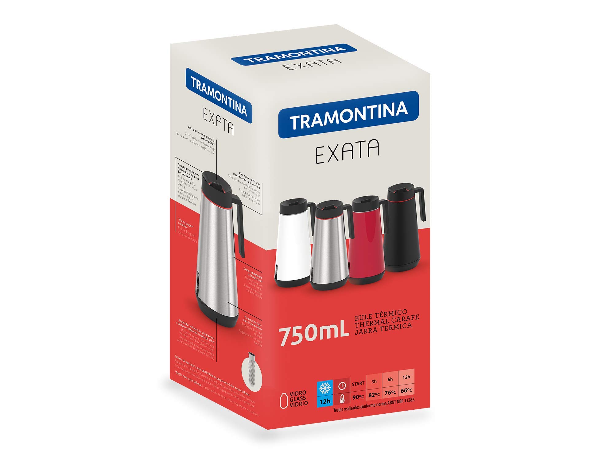 Thermos Flask with Handle | Insulated Flask | Thermal Drinks Dispenser | Stainless Steel | Coffee Pot | 0.75 Litres