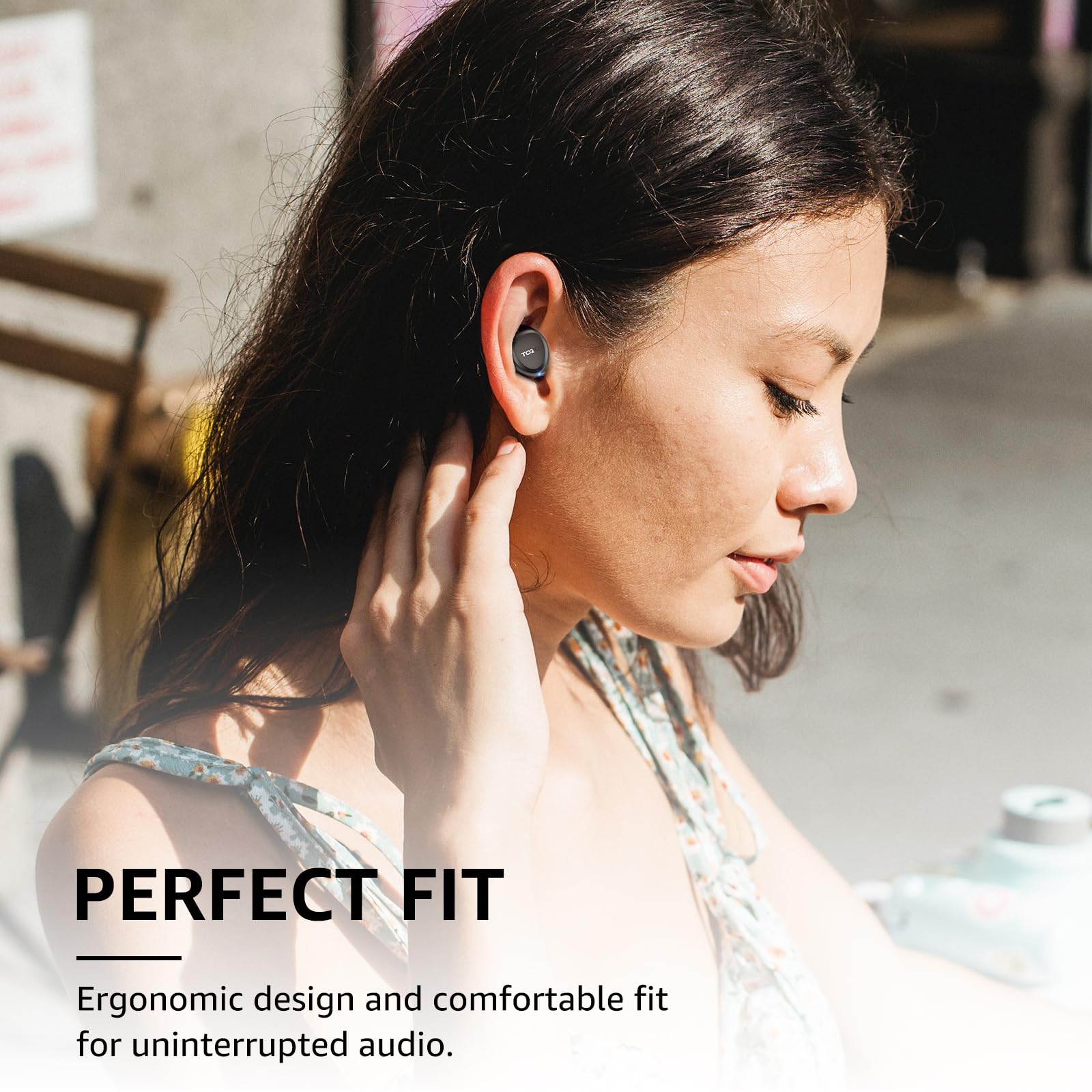 TOZO A1 Mini Wireless Earbuds Bluetooth 5.3 in Ear Light-Weight Headphones Built-in Microphone, IPX5 Waterproof, Immersive Premium Sound Long Distance Connection Headset with Charging Case, Pink