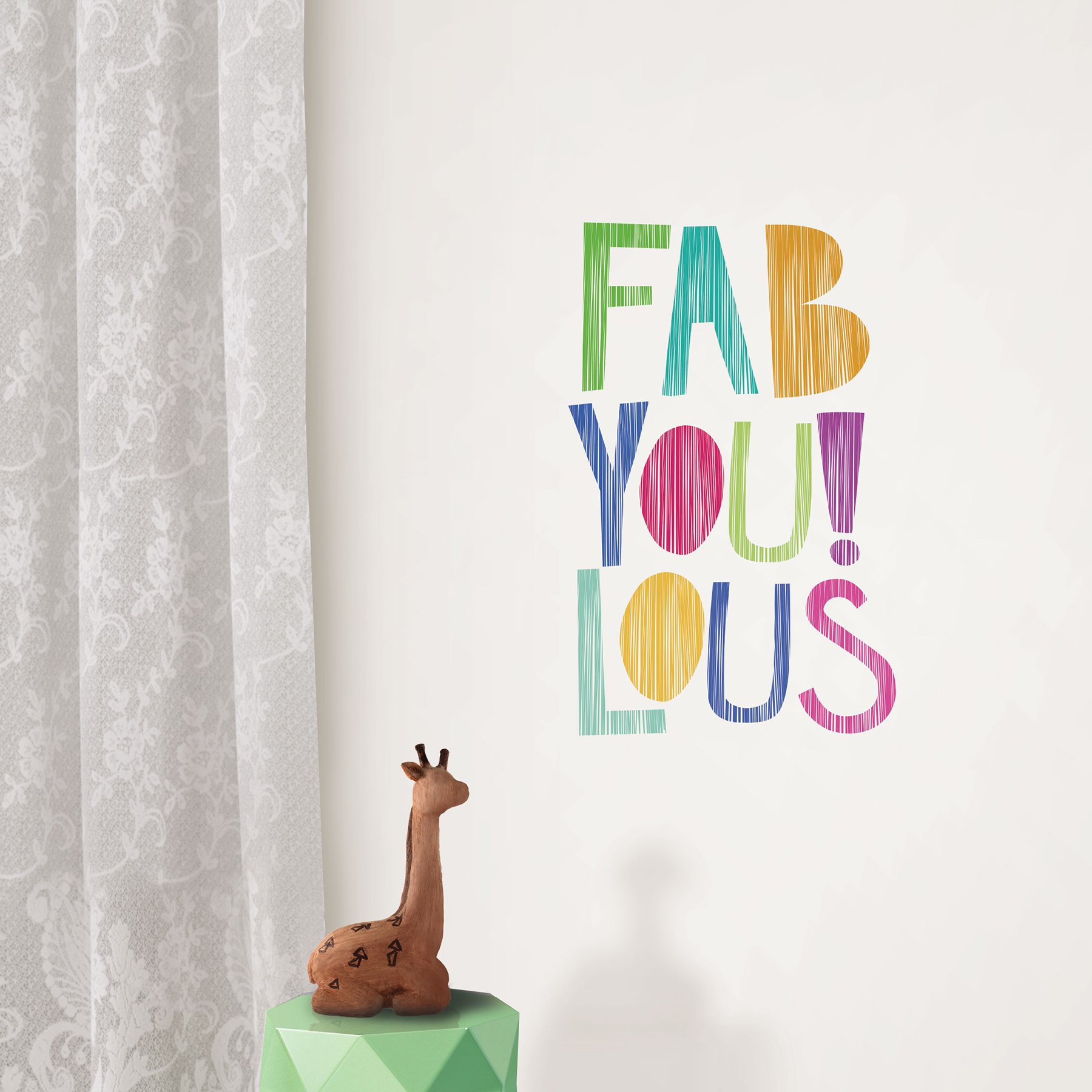WallPops DWPQ2708 FabYoulous Wall Quote Decals, Multi-Color