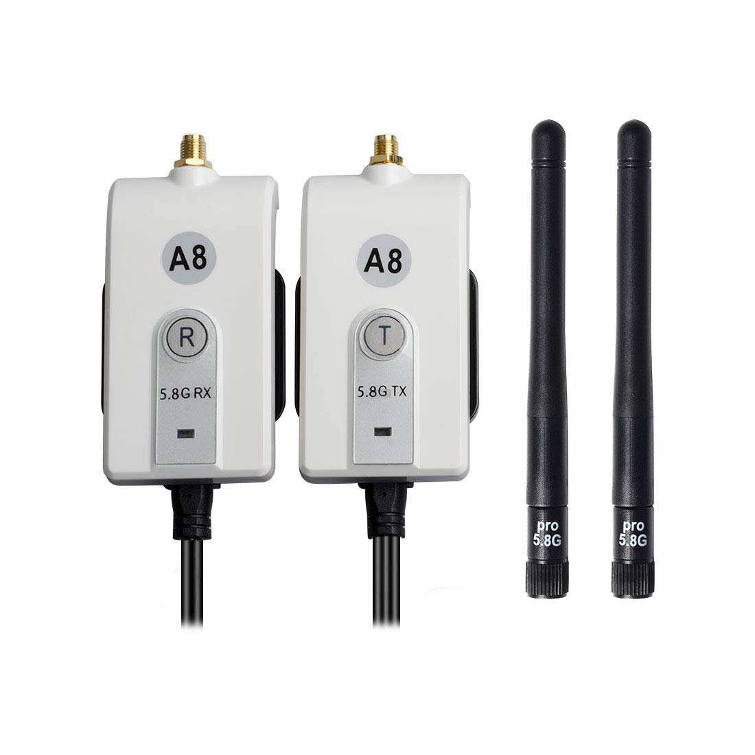Wolfwhoop TR10 5.8G Wireless Color Video Transmitter and Receiver Update Long Range Kit for The Vehicle Backup Camera and Car Rear View Parking Monitor