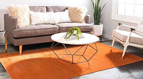 Unique Loom Williamsburg Collection Area Rug - Solid (7' 10" x 10' Rectangle, Salmon)