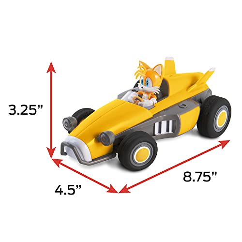 Sonic Racing RC: Tails The Fox - NKOK (603), 2.4GHz Remote Controlled Car with Turbo Boost, Officially Licensed Sega Sonic The Hedgehog, Battery Powered, Ages 6+
