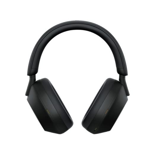 Sony WH-1000XM5 Wireless Noise Canceling Over-Ear Headphones (Black) Bundle with 4-Port USB 3.0 Hub and Alloy Headphone Stand (3 Items)