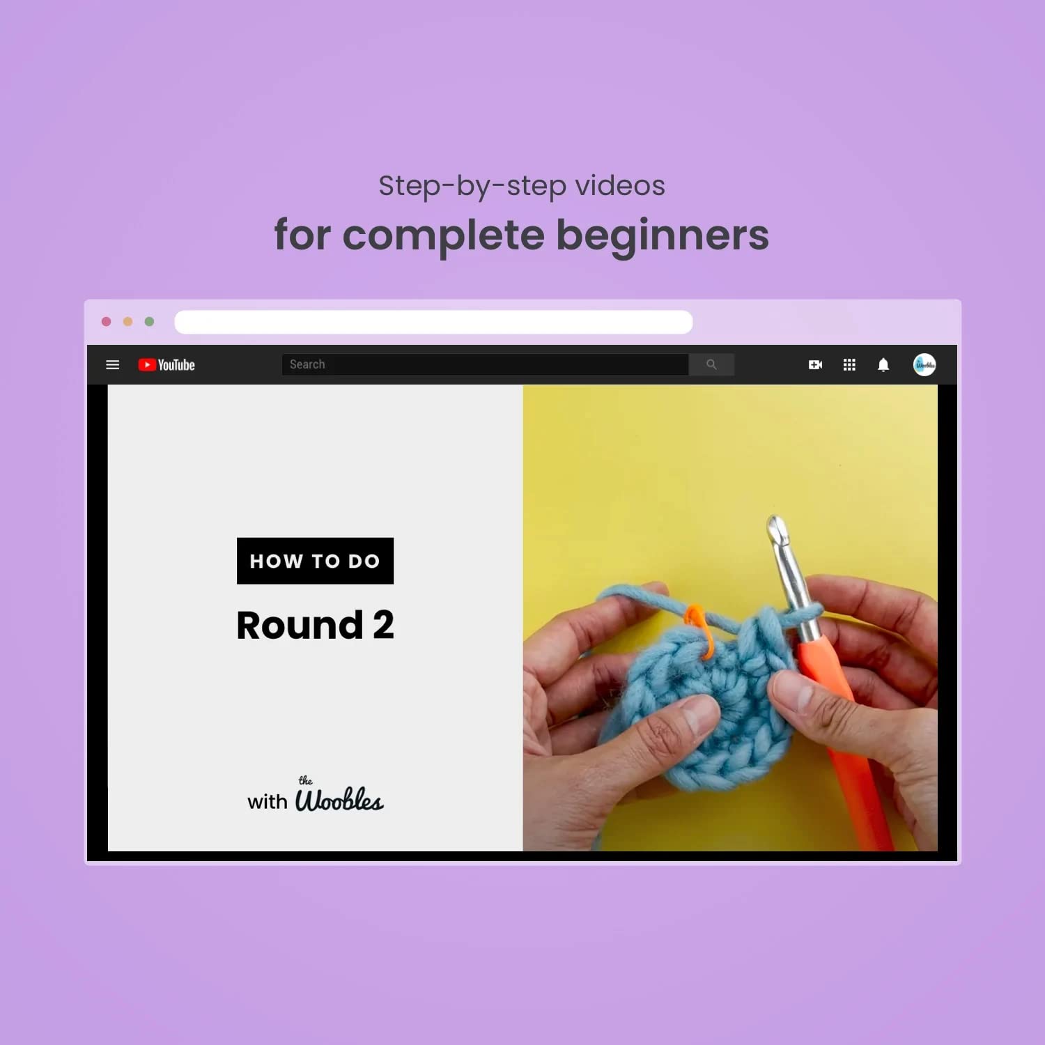 The Woobles Beginners Crochet Kit with Easy Peasy Yarn as seen on Shark Tank - with Step-by-Step Video Tutorials - Andy The Owl