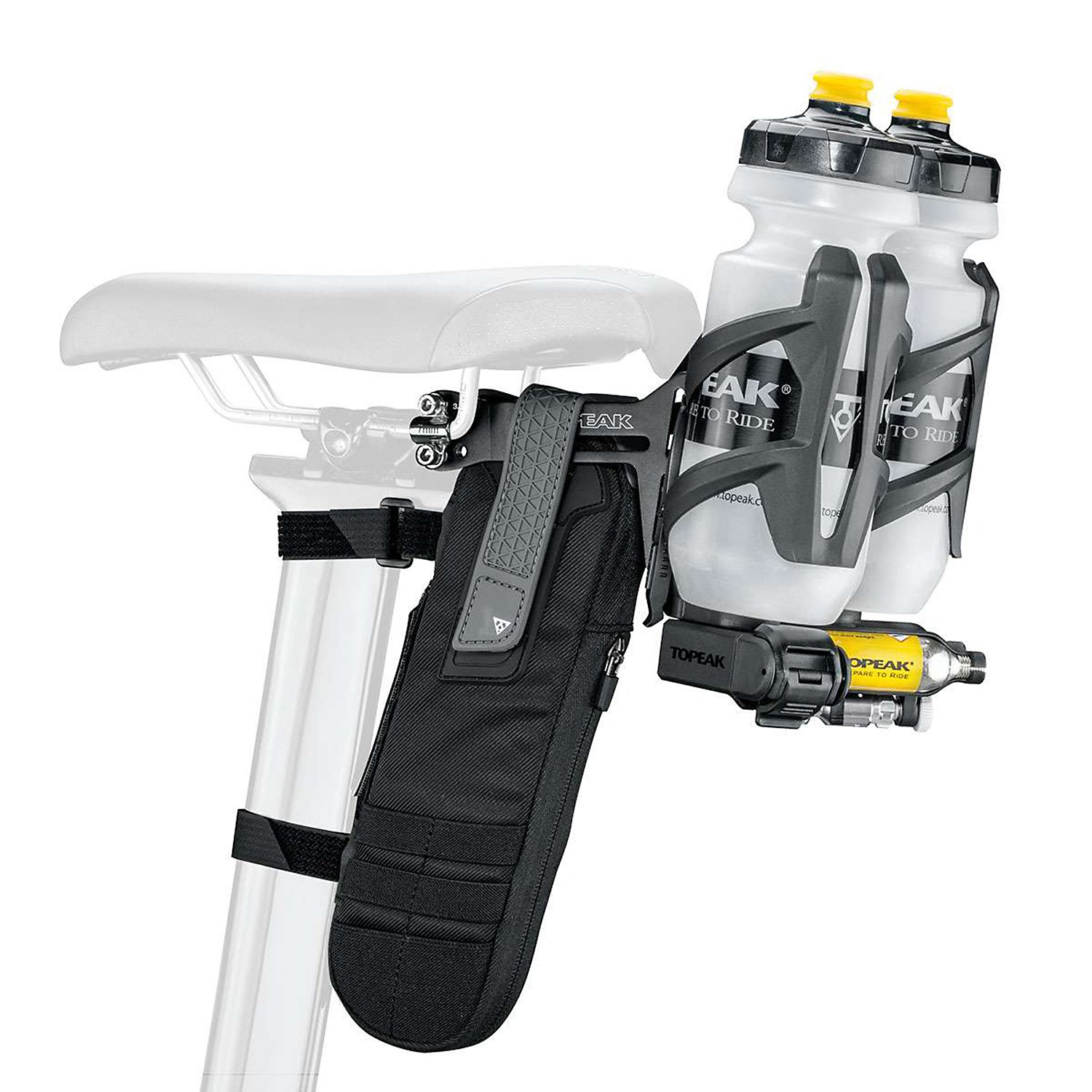 TOPEAK Tri-Backup Pro I Bottle Cage Mount, Black