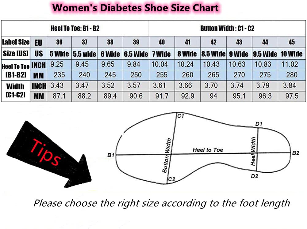 Women's Diabetic Shoes Extra Wide Shoes Comfortable Adjustable Strap Shoes with Air Cushion for Elderly Edema Swollen Feet