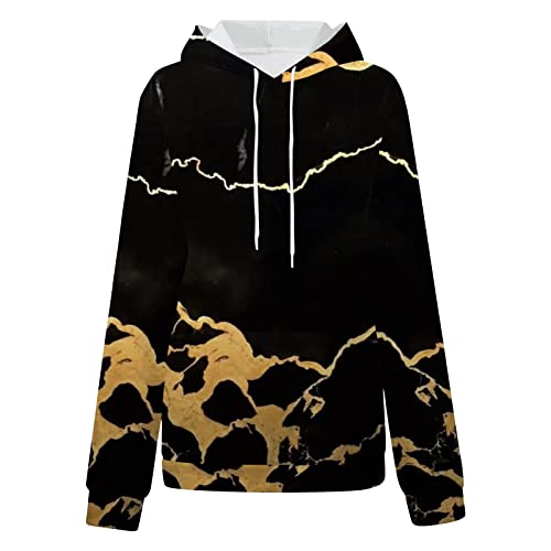 Women's Fashion Loose Casual Daily Long Sleeve Gradient Patchwork Top 719 Black