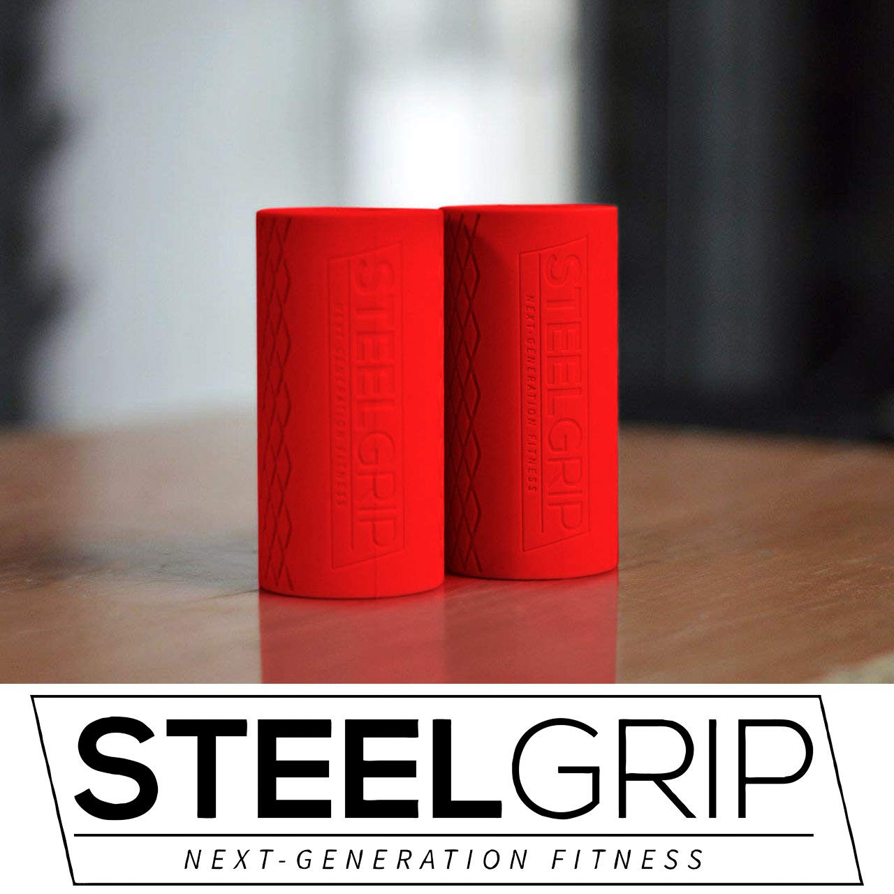 Steelgrip Thick Bar Grips for Dumbbell and Barbell, Thick Silicone Arm Blasters Strength Training - Perfect for Bodybuilding, Weightlifting