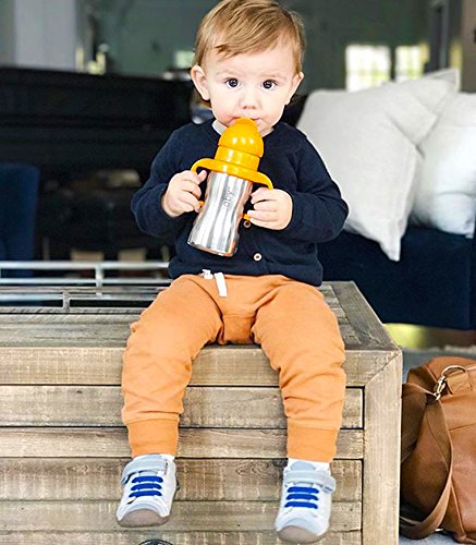 Thinkbaby Stainless Steel Thinkster Bottle, Orange (9 ounce)