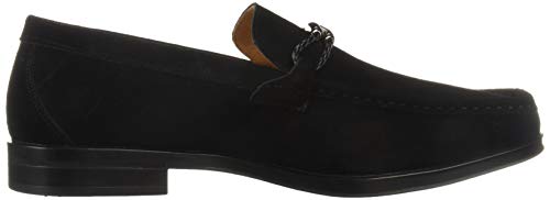 Stacy Adams Men's Neville Moc-Toe Slip-On Penny Loafer, Black Suede, 10 M US