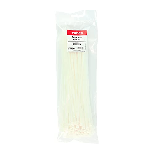 TIMCO 48300CTN Ties Cable Tie-Natural, 4.8 x 300