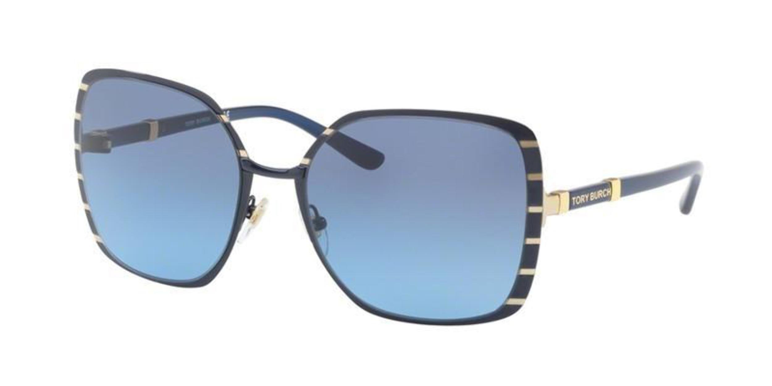 Tory Burch TY6055 Sunglasses 32168F-57 - Midnight Navy/gold Frame, Blue Gradient TY6055-32168F-57