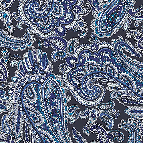 Vera Bradley Women's Cotton Lay Flat Travel Duffle Bag, Deep Night Paisley, One Size