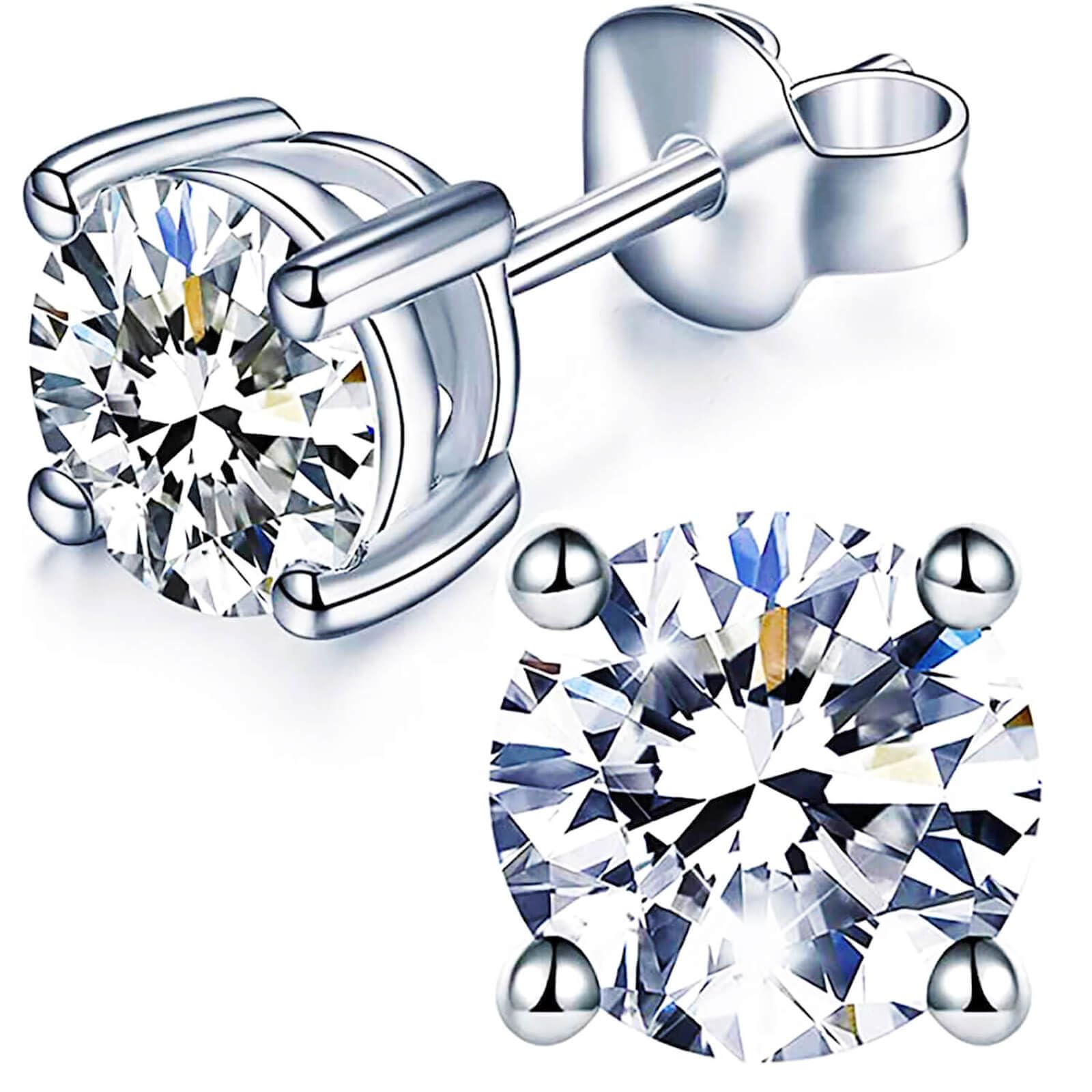 YODEWA Earrings for Women Trendy Hypoallergenic 925 Sterling Silver Moissanite Earrings Studs Jewelry Gifts for Women/Mom - Moissanite 0.6CT
