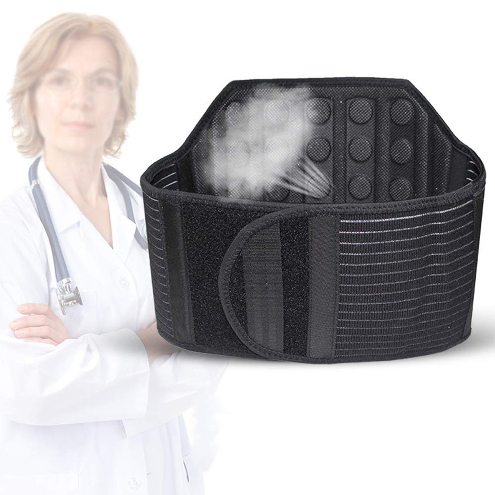 ZFF Lumbar Brace Magnet Heating Lower Back Support Belt for Men and Women Pain Relief and Injury Prevention Adjustable Breathable (Size : XXL)