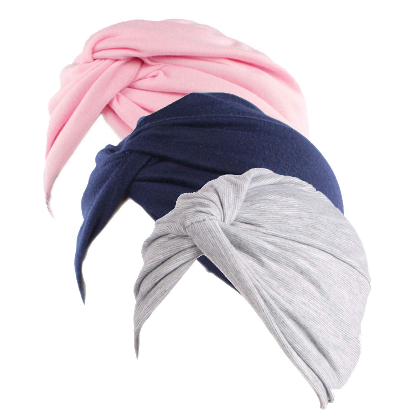 Women's Sleep Soft Turban Pre Tied Cotton India Chemo Cap Beanie Turban Headwear