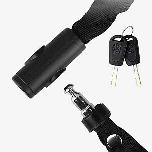 ZHYING Anti Theft Bike Lock with 2 Key,Bicycle Steel Chain,Ring Multipurpose Lock for Scooter,Motorcycles,Helmet,Skateboard