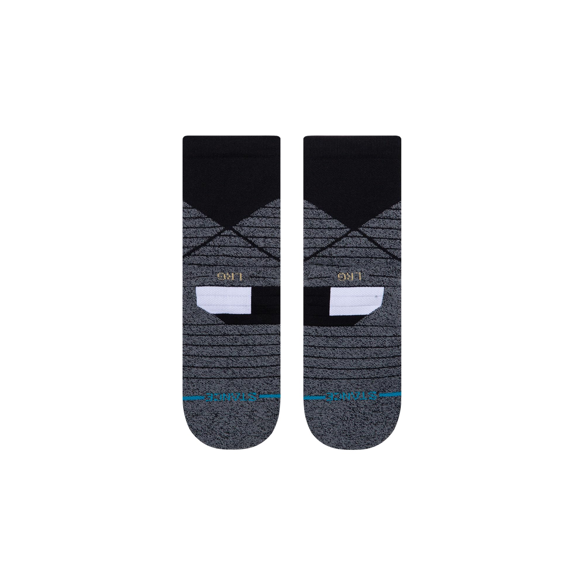 Stance Icon Sport Qtr Socks (Large, Black)