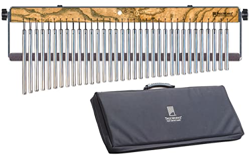 TreeWorks Chimes Full Size Bar Chimes with Dampening Arm and Bag — Made in U.S.A. — Single Row, Tennessee Hardwood (TRE630)