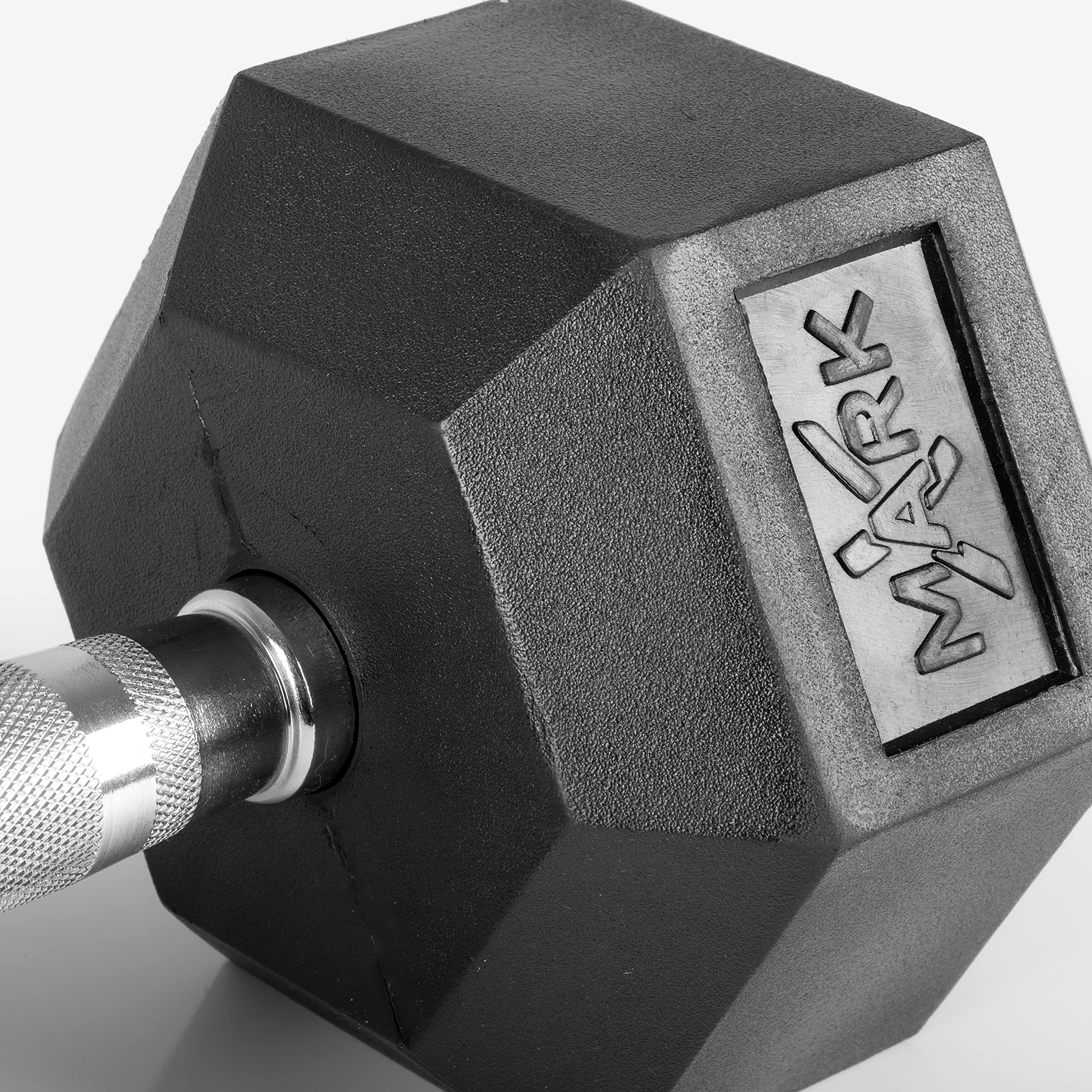 XMark's Two Tier Heavy Duty Steel Dumbbell Rack with Angled Shelves Fully Loaded with 380 lbs. of XMark's Superior Rubber Coated Hex Dumbbells