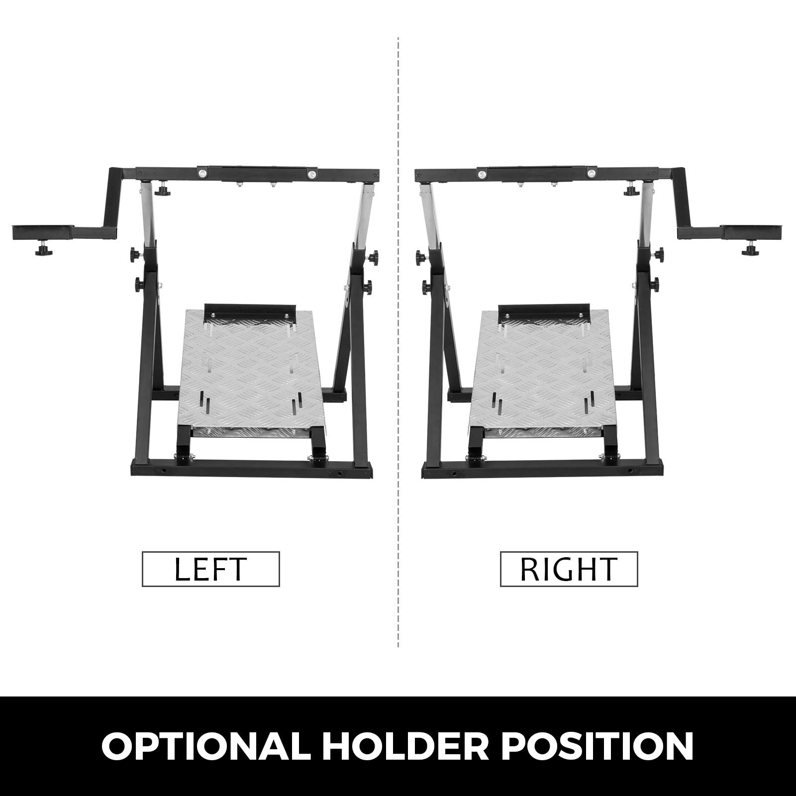 VEVOR G920 Steering Shifter Mount Logitech G27/G25, G29 Gaming fit for Thrustmaster Pedals NOT Included Racing Wheel Stand, Black