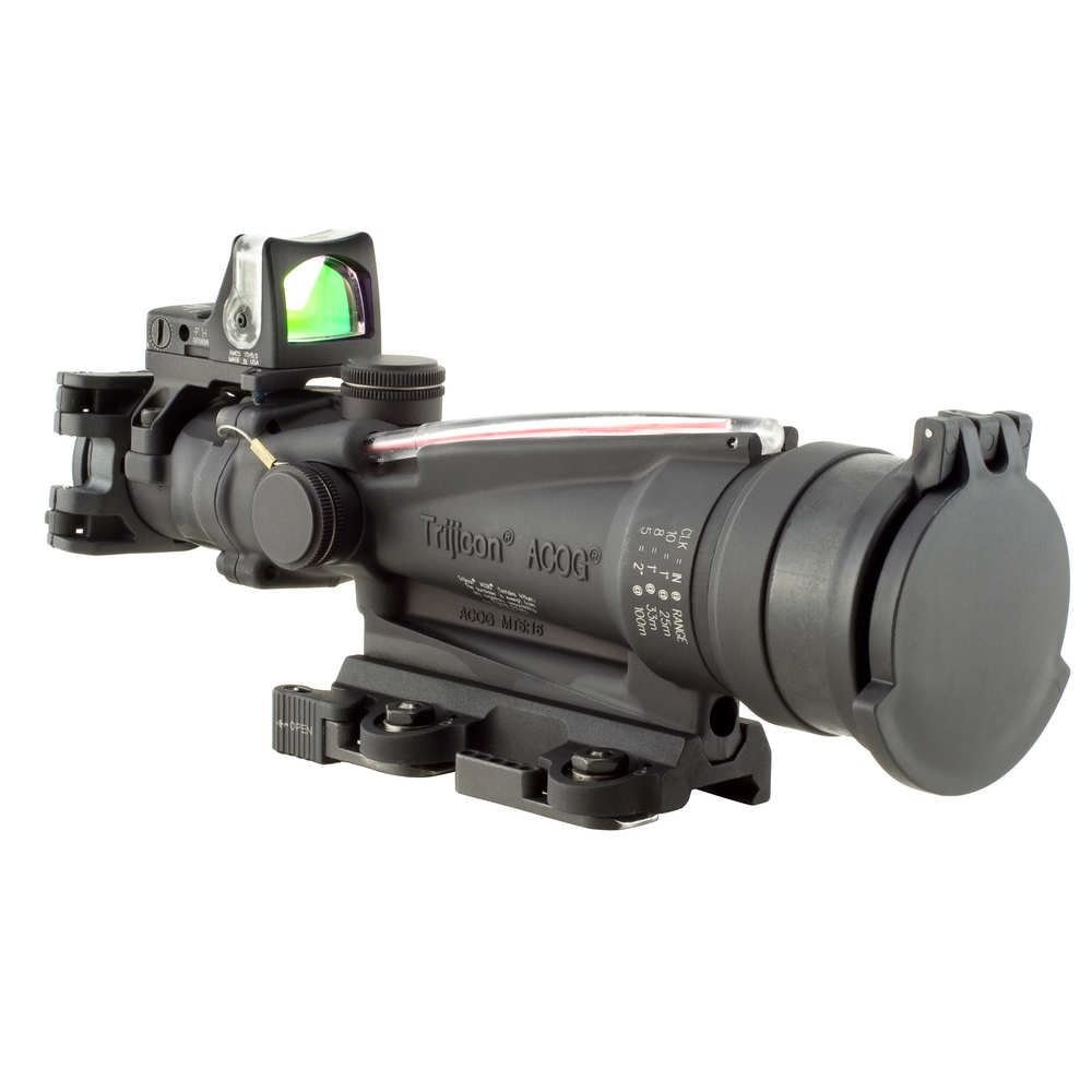 Trijicon ACOG Dual Illuminated Red Horseshoe Rifle Scope with 9.0 MOA RMR Sight and LaRue Tactical Mount