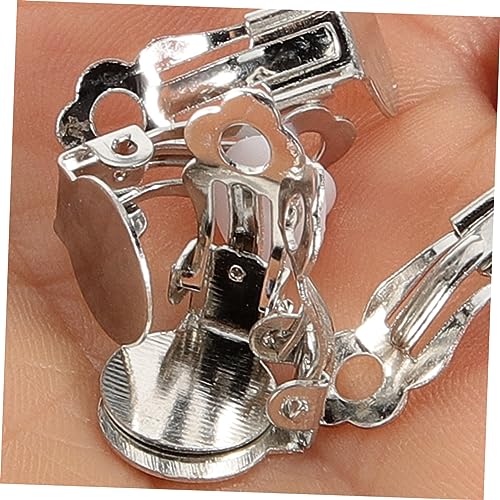 VILLCASE 100 Sets Decor Ear Rings Earring Accessory Earring Making Parts Earring Base Safe Ear Clips Clip On Earring Backs Earring Findings Earring Making Supplies Chic Jewelry Copper