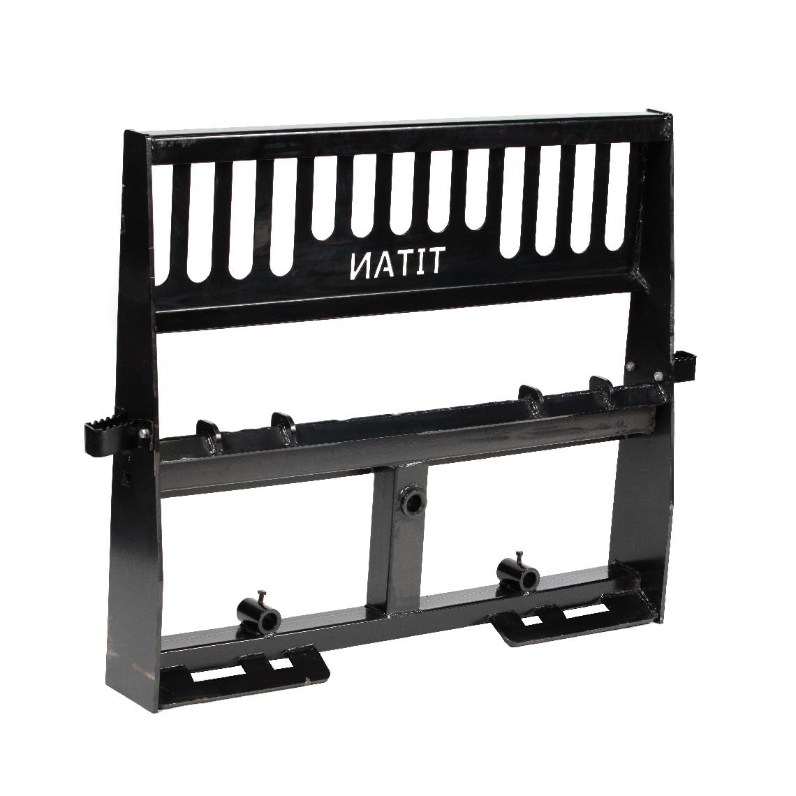 Titan Attachments Pro-Duty Skid Steer Pallet Fork Attachment, 48" Fork Blades, Rate 5,000 LB, Quick Tach Tractor Loader