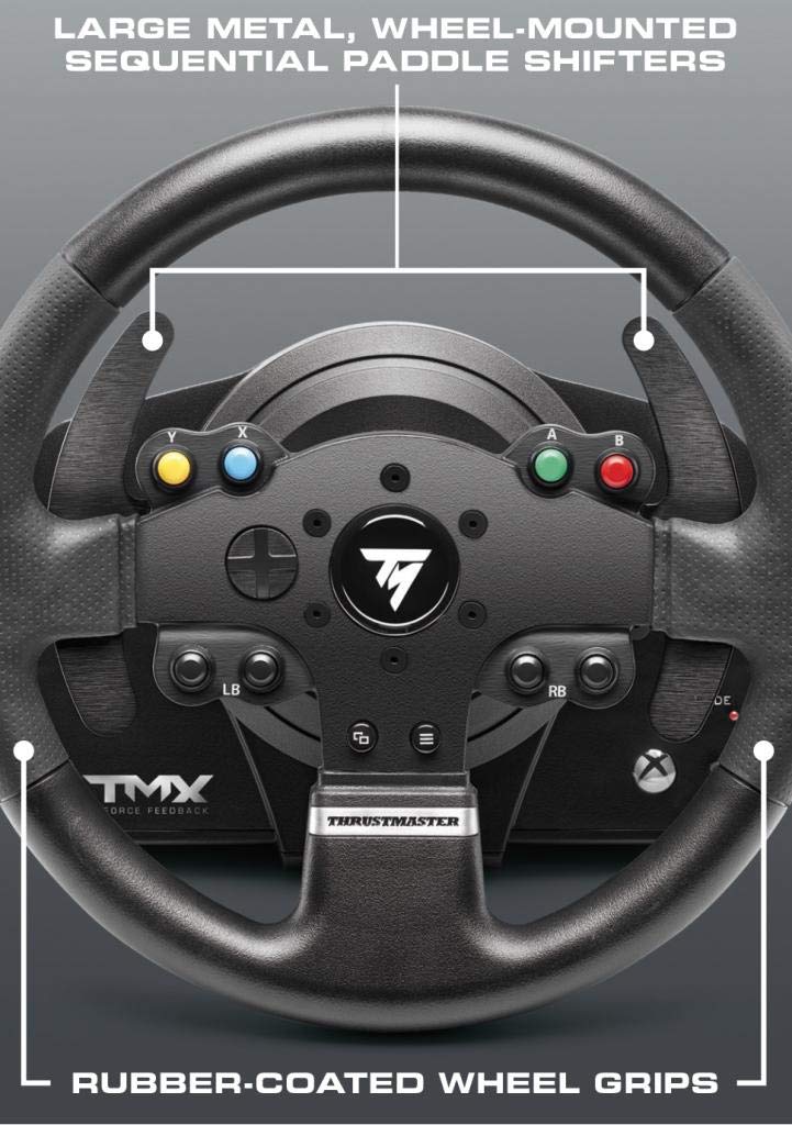 Thrustmaster TMX PRO: Ergonomic racing wheel featuring 3-pedal set with metal pedal heads - Compatible with Xbox One and PC, Works on Xbox Series X|S (Xbox One/)