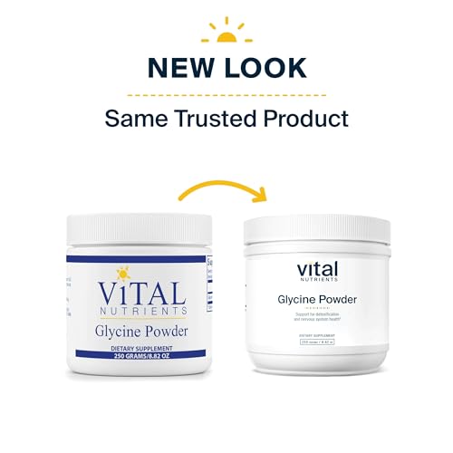 Vital Nutrients Glycine Powder | Amino Acid to Promote Restful Sleep, Stress Relief, Memory and Cognitive Support* | Vegan Supplement | Gluten, Dairy and Soy Free | 62.5 Servings