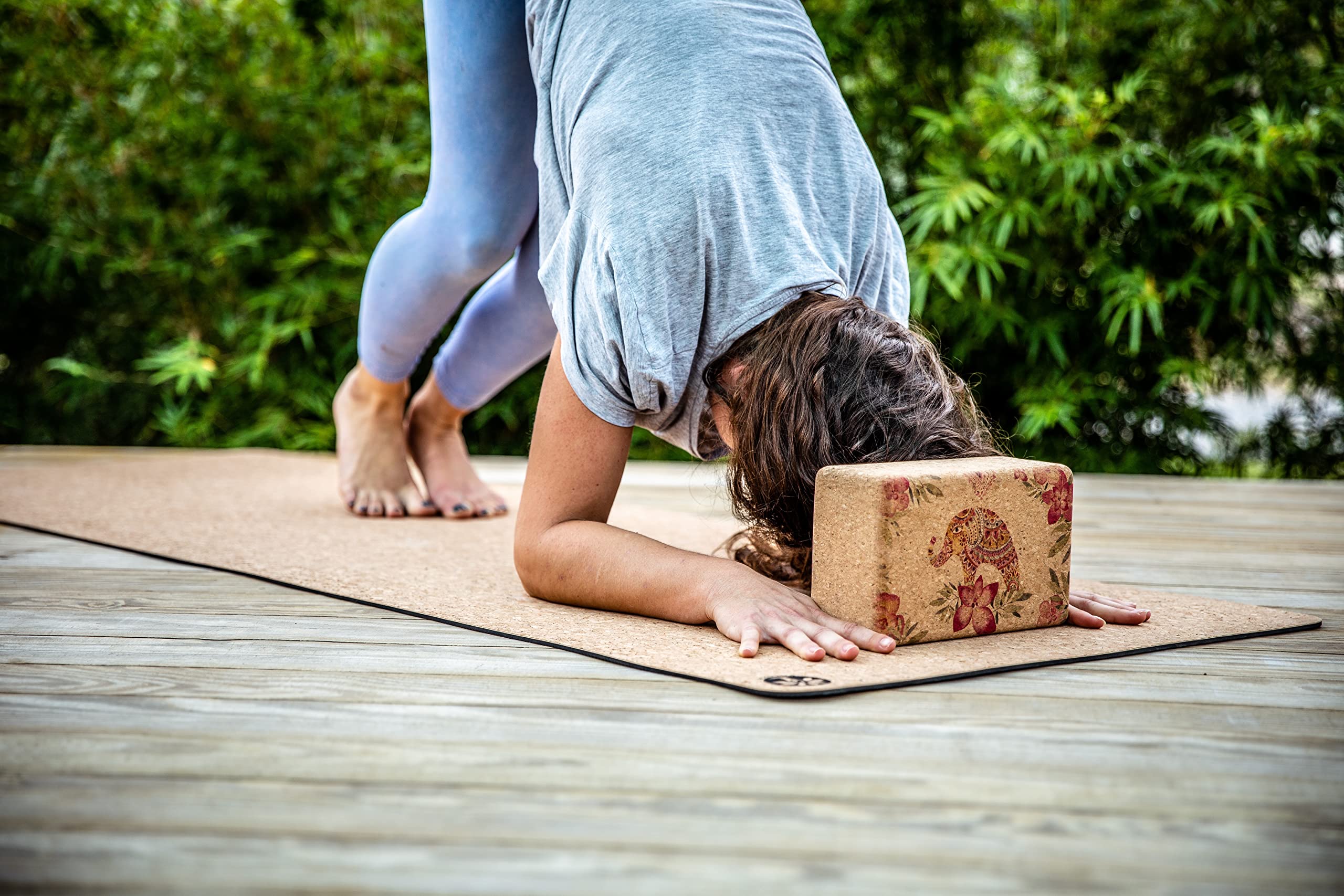 Yoloha Yoga Cork Yoga Block | 9" x 5.5"x 3.5" |Strong, Sustainable, Soft, Durable, Premium, Handmade, Moisture Resistant