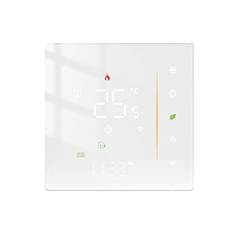 Tuya ZigBee Digital Display lit Temperature Controller Multifunctional Water/Electric Floor Heating Water/Gas Boiler Thermostat Compatible with Alexa and Google Assist