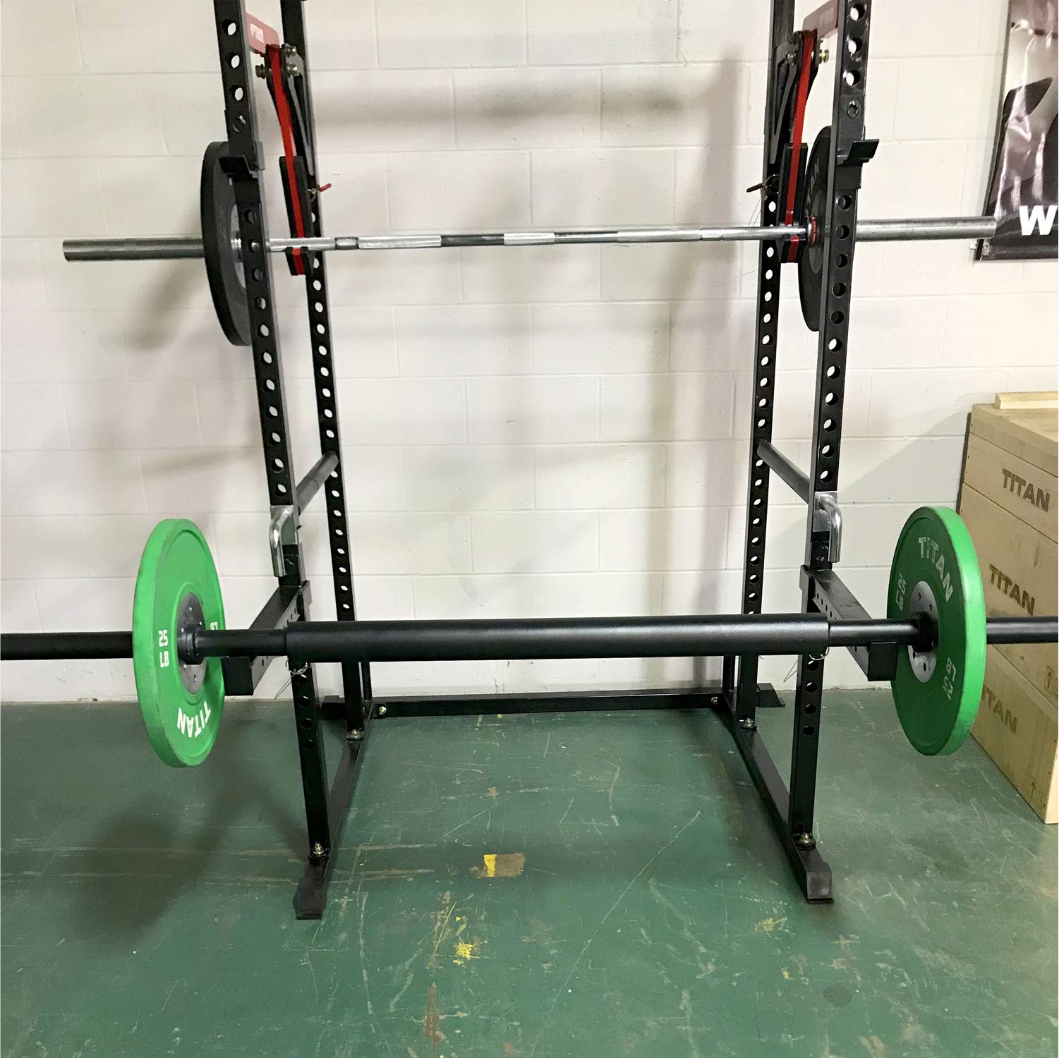 Titan Fitness Round Grip String Bar, Fat Grip 3" Strength Training, 47 LB Bar, Fits Olympic Sized Weight Plates, Perform Pulls, Deadlifts, Thick Bar Training and Muscle Endurance