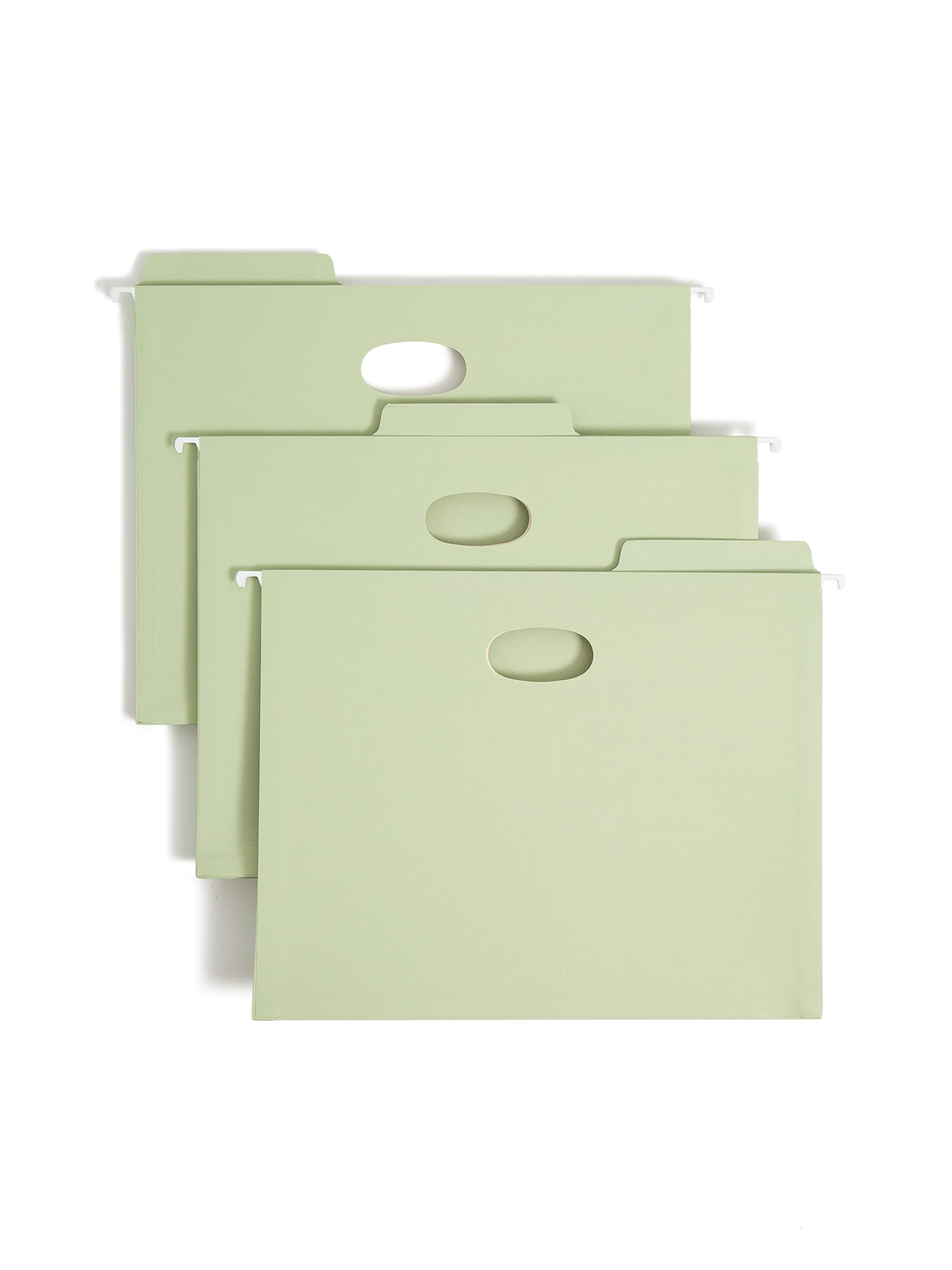 Smead FasTab Hanging Pocket with TUFF Construction and Full-Height Gusset, 5-1/4" Expansion, 1/3-Cut Built-in Tab, Letter Size, Moss, 9 per Box (64224)